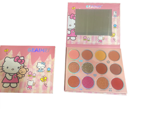 Geaimei x Hello Kitty & Friends 12-Color Eyeshadow Palettes w/Mirror ...